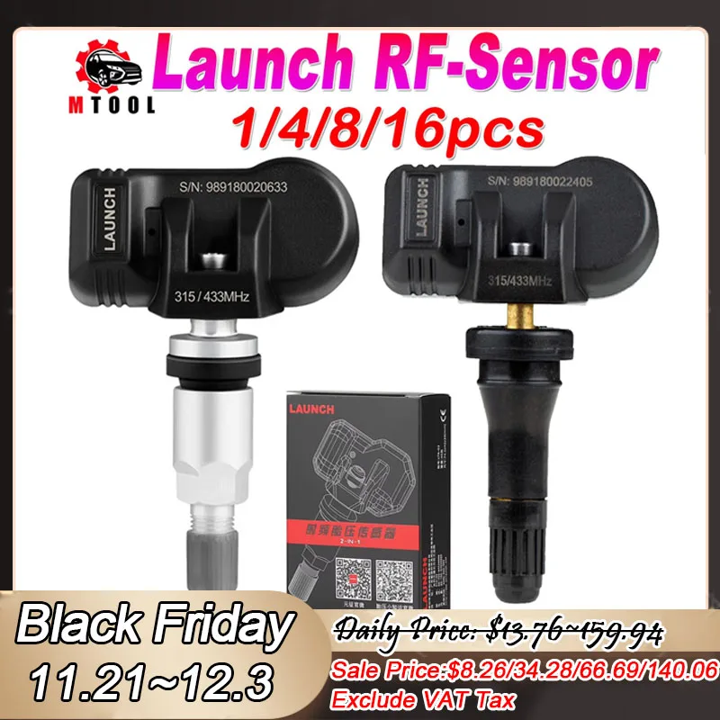LAUNCH-RF-Sensor-433-315MHZ-TPMS-Sensor-Tire-Repair-Tool-Tire-Pressure ...