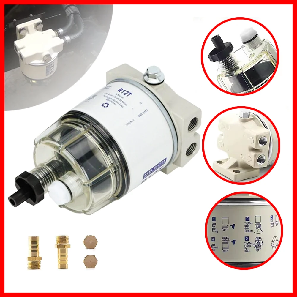 R12T-Fuel-Water-Separator-Filter-diesel-engine-for-Racor-140R-120AT ...