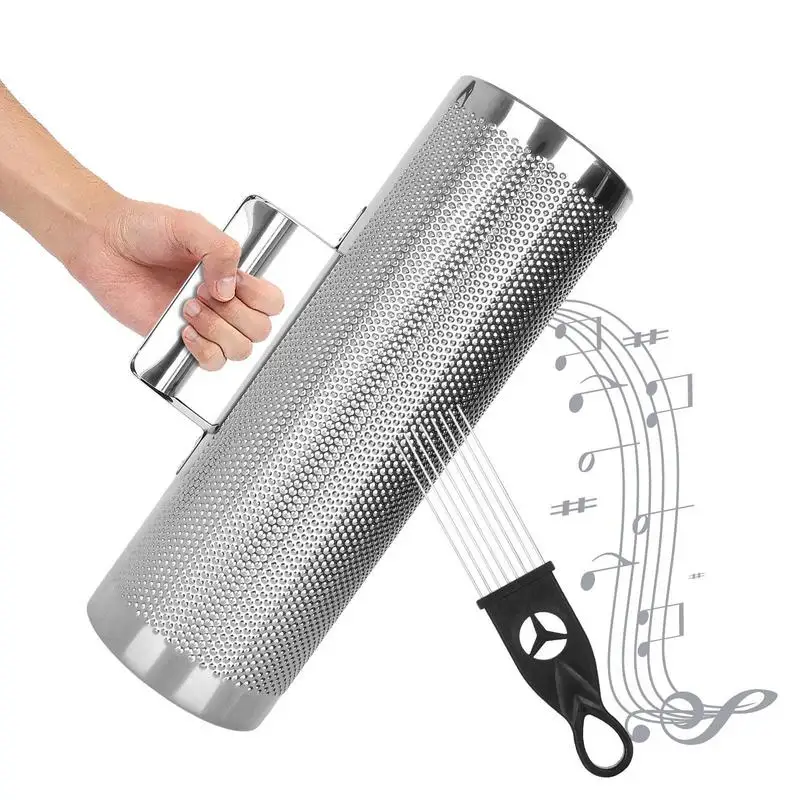 Musical-Instruments-Stainless-Steel-Guiro-Instrument-Set-With-Scraper ...