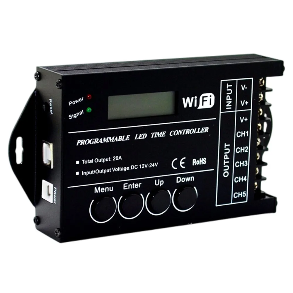 DC12-DC24V-TC421-WiFi-time-programmable-led-controller-dimmer-rgb ...
