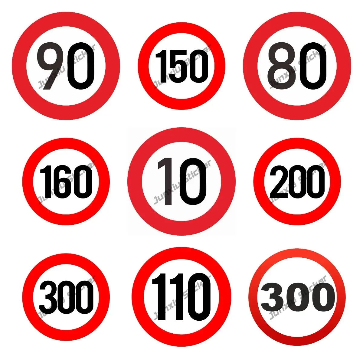 Speed-Number-Warning-Sign-Traffic-Restriction-Car-Motorcycle-Notebook ...