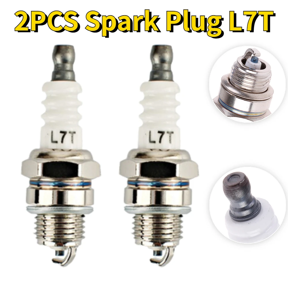 2pcs-L7T-Spark-Plug-For-Gasoline-Chainsaw-and-Brush-Cutter-motosierra ...
