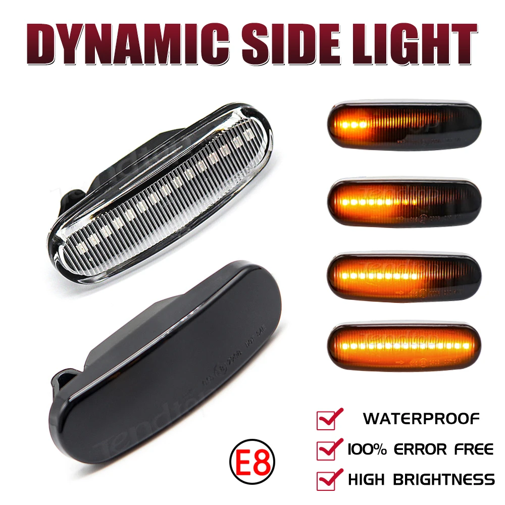Dynamic Blinker For Fiat Panda Punto Evo Stilo Qubo Peugeot Citroen ...