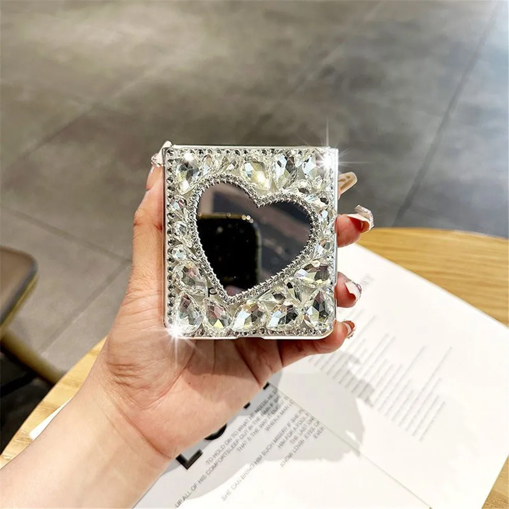 Mirror-Makeup-Phone-Case-For-Samsung-Galaxy-Z-Flip-6-5-4-3-Crystal ...