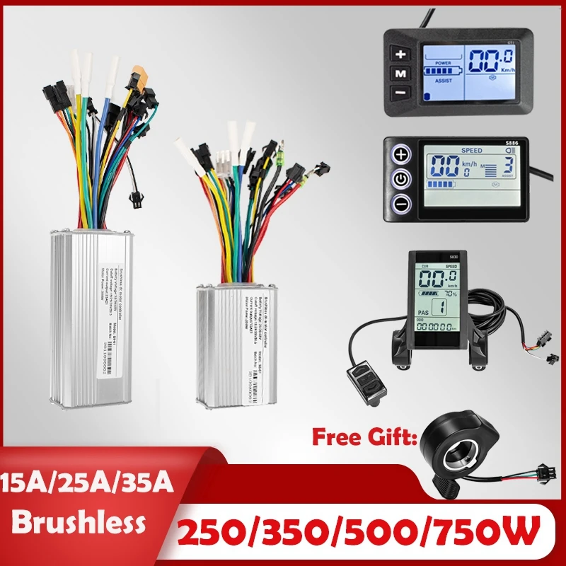 Elektro-fahrrad-36v-48v-350w-500w-b-rstenloser-Controller-mit-LCD ...