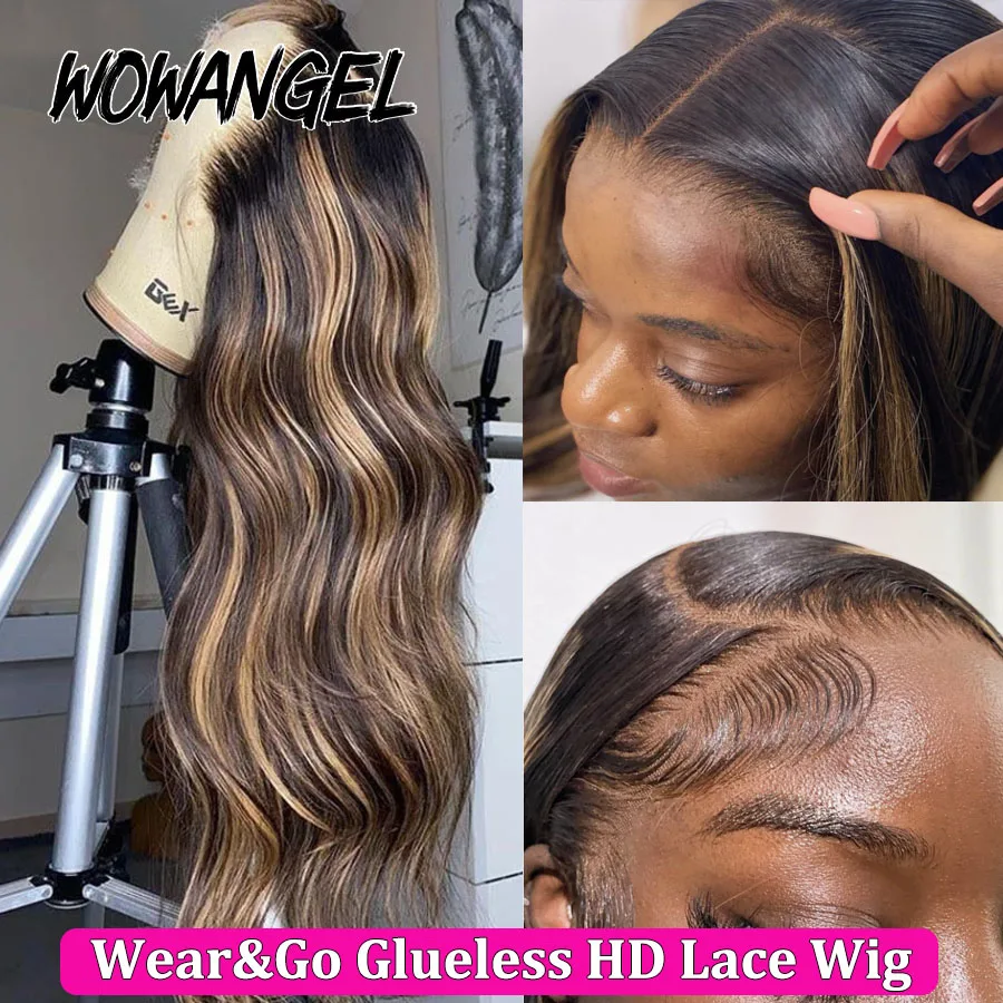 Balayage-Colored-Wig-250-Glueless-HD-Lace-Front-Wig-Highlight-Body-Wave ...