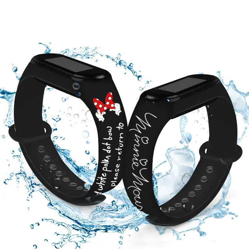 New-Anime-Mickey-Mouse-For-Mi-Band-3-4-5-6-Wristband-Kawaii-Minnie ...