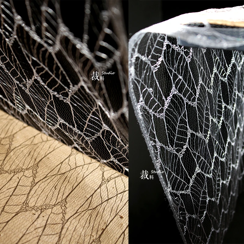 Thin-Cicada-Gauze-Lace-Perspective-Openwork-Fabric-Handmade-Dress ...