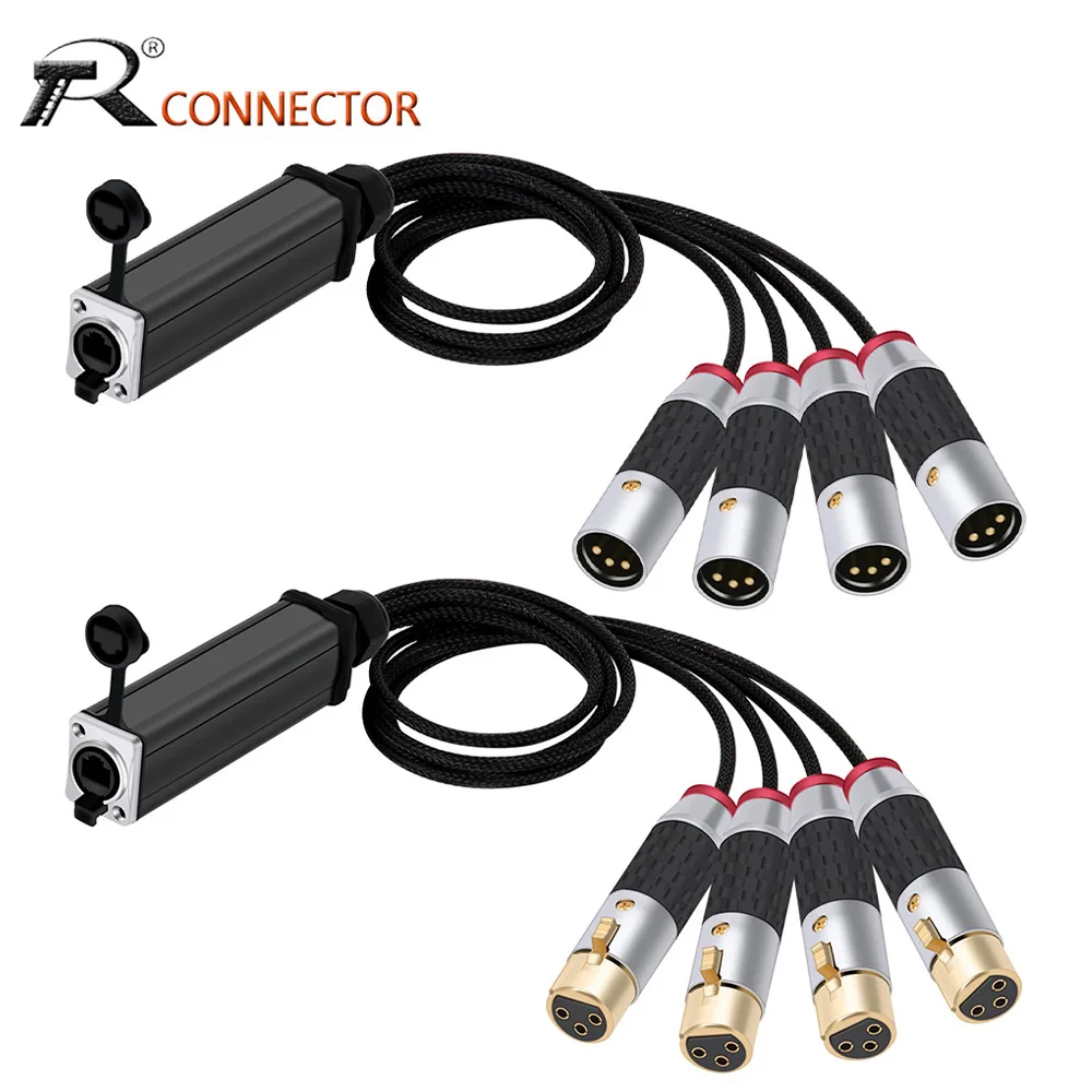 Audio-4-Channel-3Pins-XLR-Extender-Multi-Network-Receiver-Cable ...