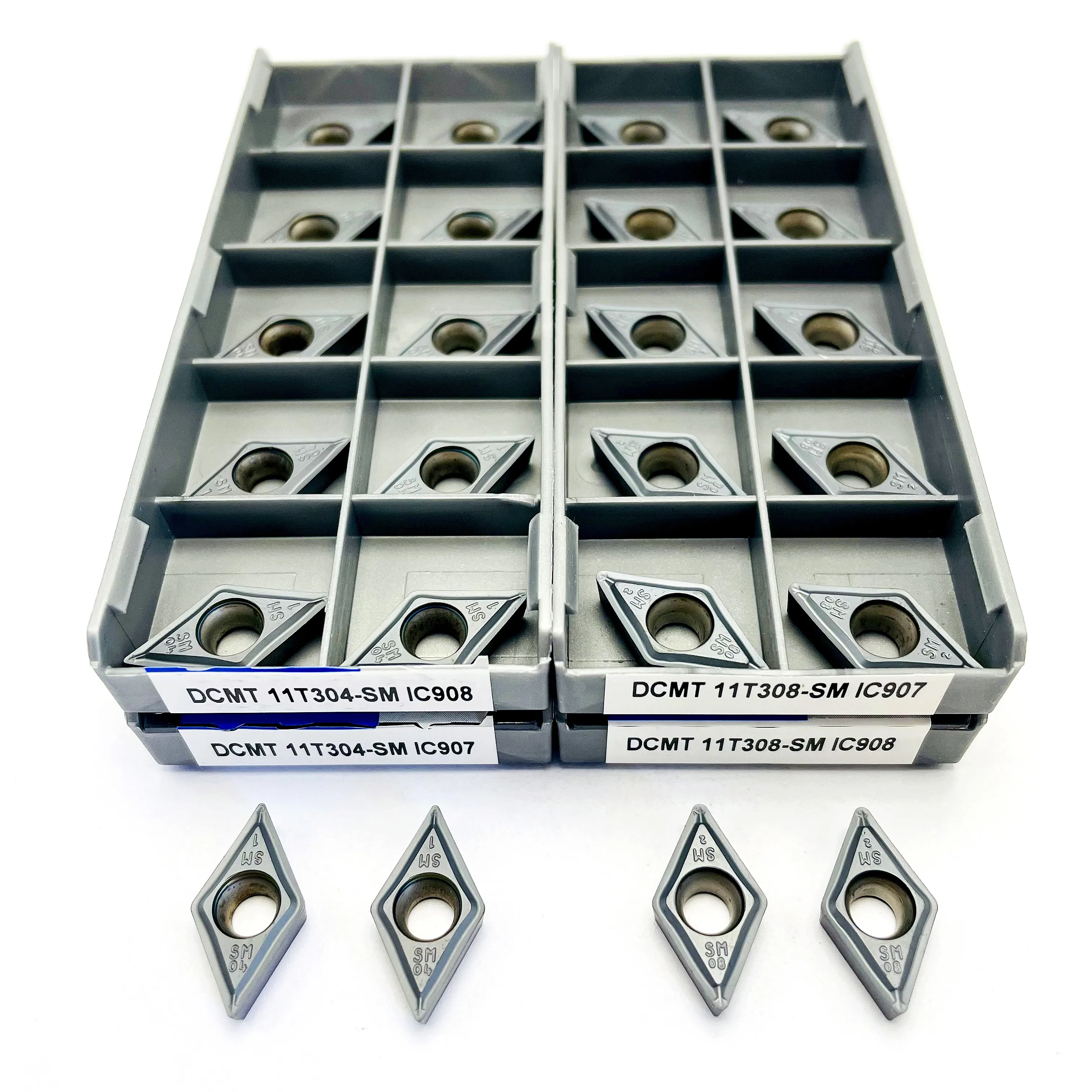 10PC-DCMT11T304-DCMT11T308-SM-IC907-IC908-internal-turning-tool-dcmt ...