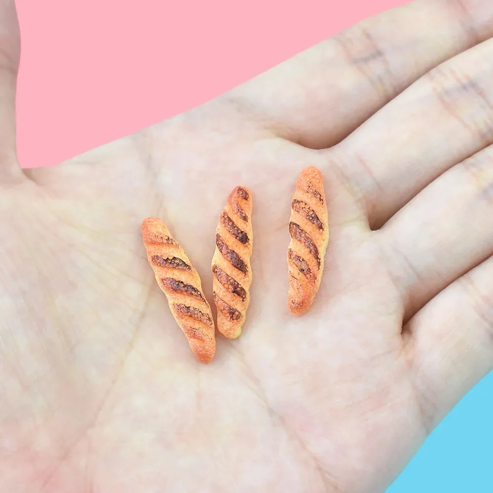 5pcs-Dollhouse-Mini-Long-Toast-French-Bread-Resin-1-12-Miniature-Food ...