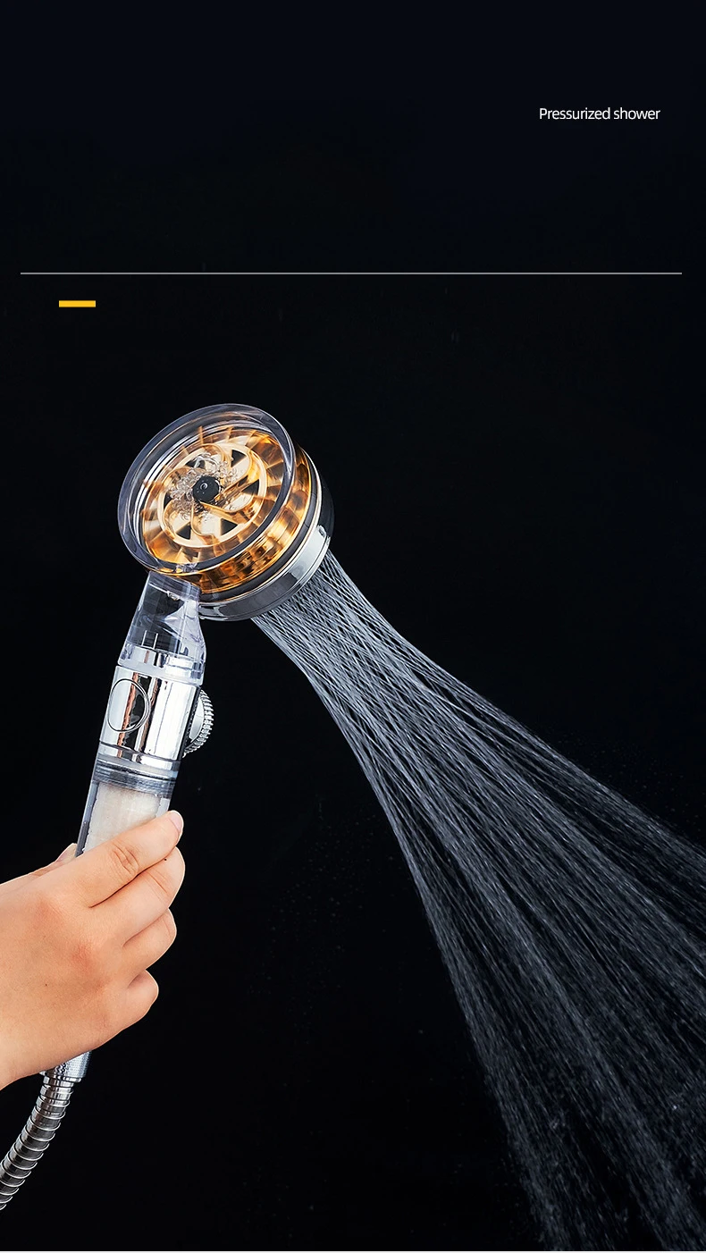Pommeau de douche,Pomme de douche Turbo à Double filtre turbocompressé,buse de Massage pour SPA ...