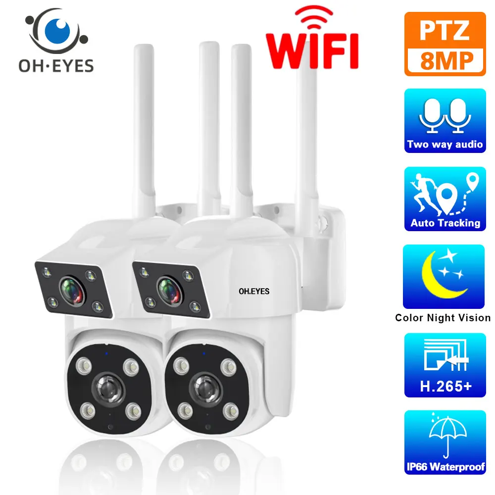 4K-HD-Dual-Lens-WIFI-Security-Camera-8MP-Dual-Screen-PTZ-IP-Camera ...