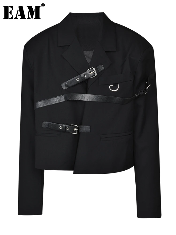 Eam-jaqueta-de-couro-preta-com-fivela-para-as-mulheres-tamanho-grande ...