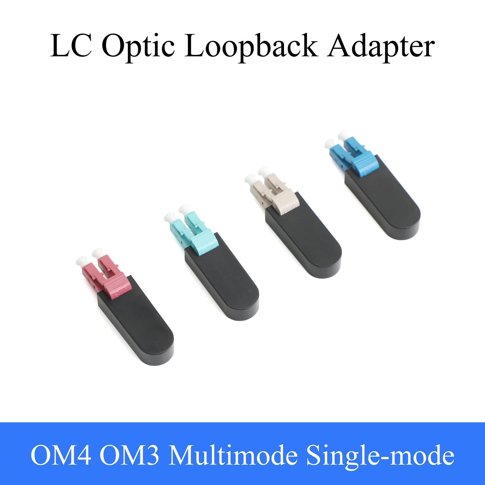 5pcs-UPC-2LC-Fiber-Optic-Singlemode-Multimode-OM3-OM4-Loopback-Adapter ...