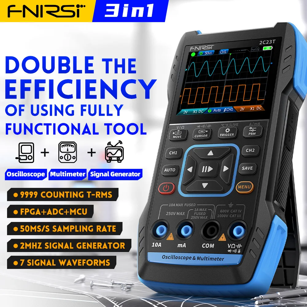 3in1 Oscilloscope Multimeter Signal Generator Machine 2.8inch IPS ...
