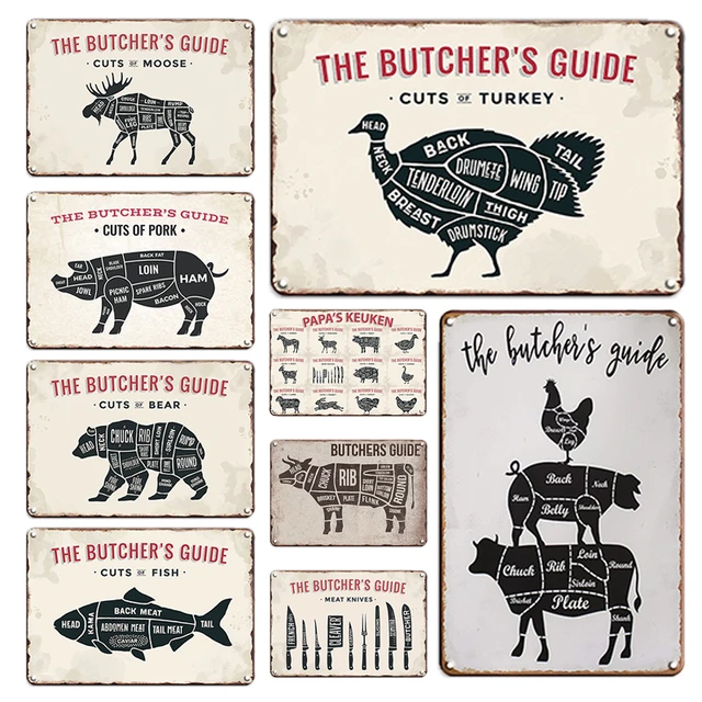 Vintage Butcher Shop Signs