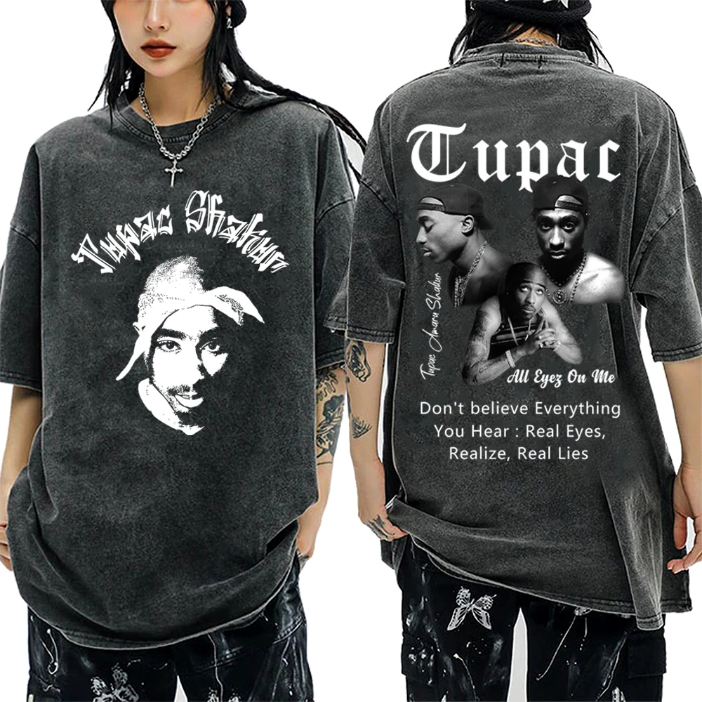 Rapper-Tupac-2Pac-Pattern-Printed-T-Shirt-Fashion-Cotton-Short-Sleeved ...