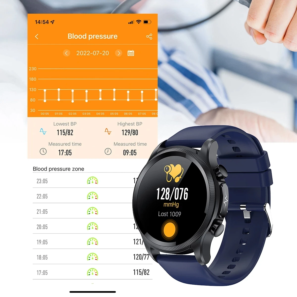 V2 GEJIAN 2023 New ECG+PPG Heart Rate Smart Watch Men Bluetooth Phone Healthy Sports Waterproof ...