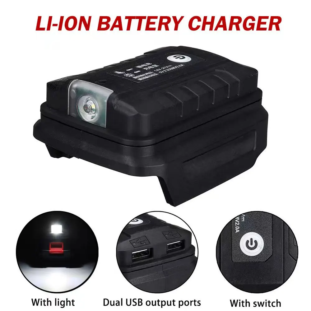 Battery-Adapter-For-Makita-18V-Li-ion-Battery-Dual-USB-Output-Ports ...