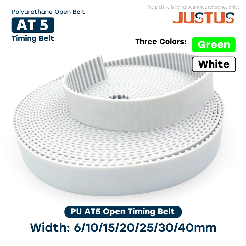 AT5 Type PU Open Belt Width 6/10/15/20/25/30/40mm Timing Polyurethane ...