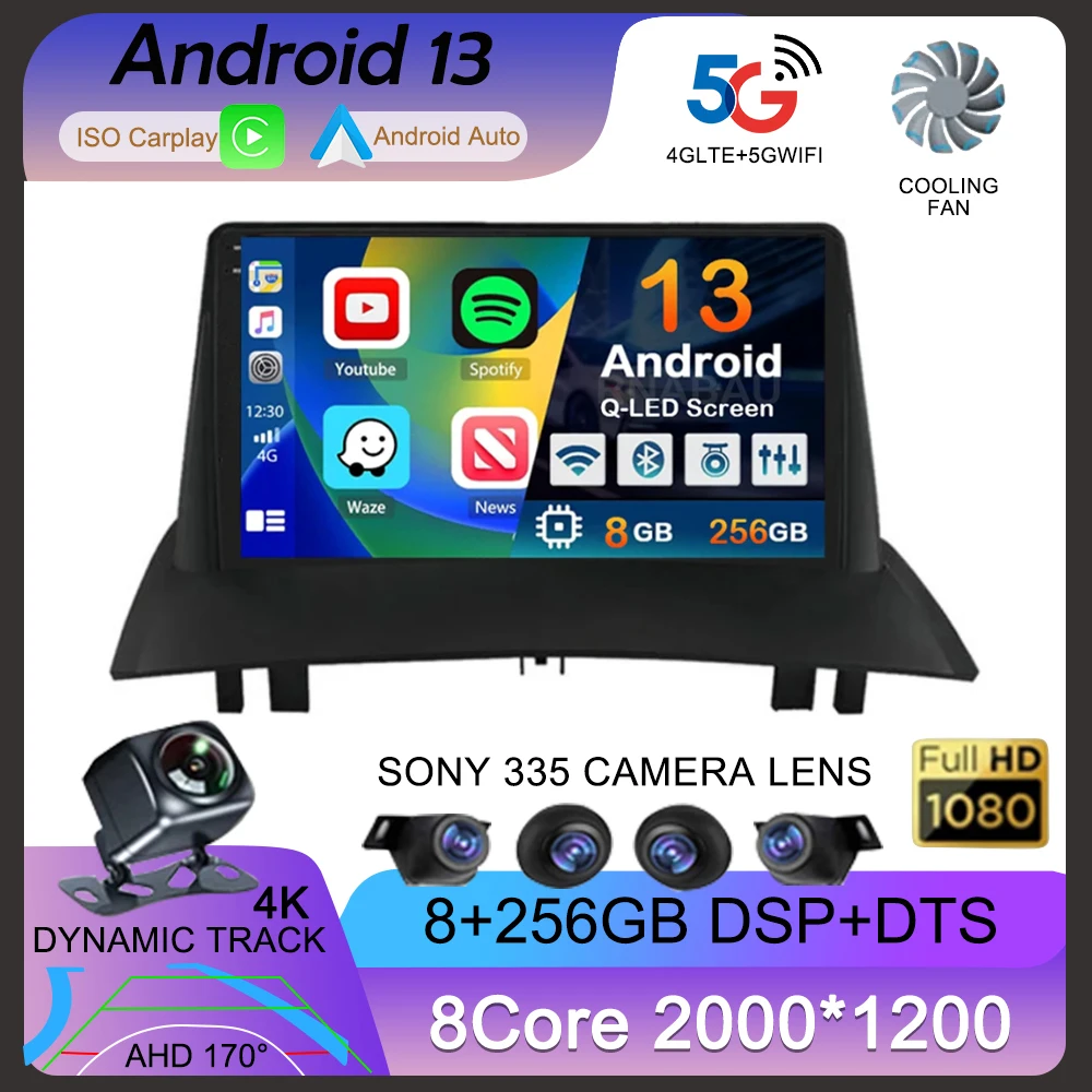 Radio-con-GPS-para-coche-reproductor-Multimedia-con-Android-13-Carplay ...