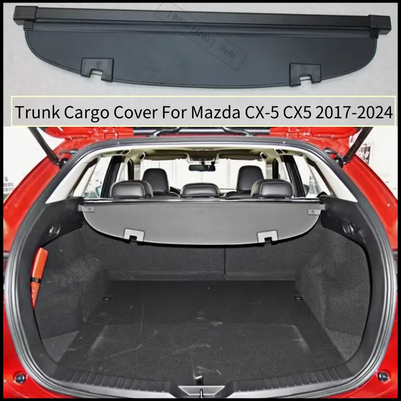 Rear Trunk Cargo Cover For Mazda CX-5 CX5 2017-2025 Privacy Screen Boot ...