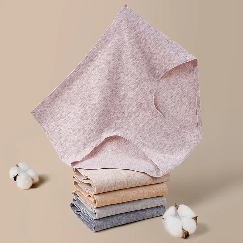 Women-Floral-Yarn-Cotton-Panties-Mid-High-Rise-Seamless-Underwear ...