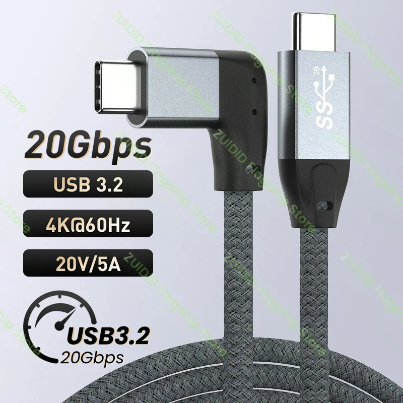 Cotovelo-ThunderBolt-3-Tipo-C-para-Tipo-C-Cabo-USB-C-Cabo-para-MacBook ...