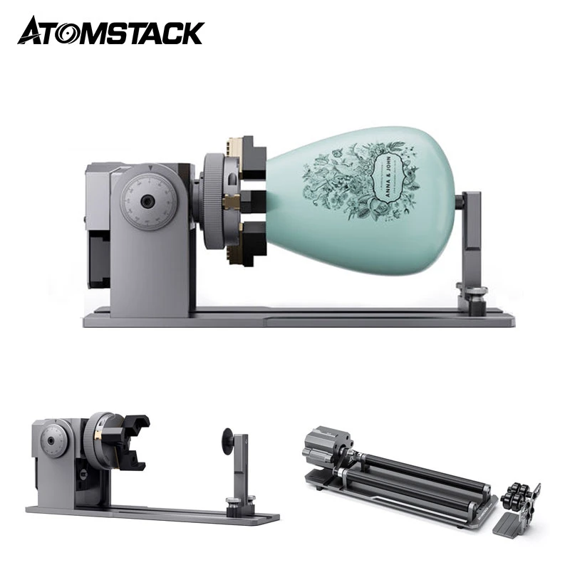 Atomstack R1 Pro Multifunction Chuck Rotary Roller Claw Compatible with ...