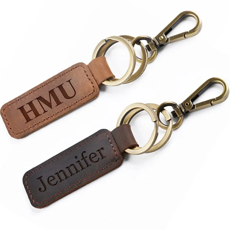 Custom-Genuine-Leather-Keychain-Women-Men-Key-Chain-Home-Key-Ring ...