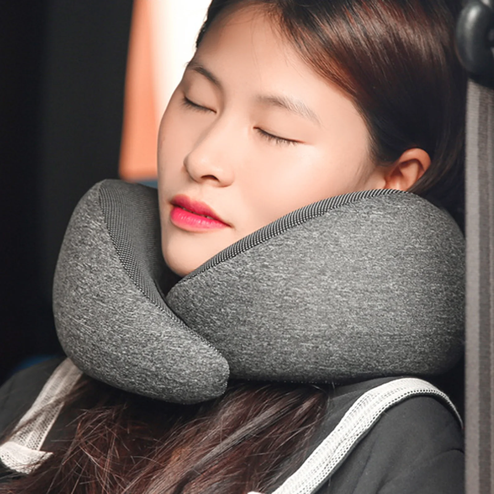 U-shaped-Travel-Neck-Pillow-Portable-Memory-Foam-Neck-Protection-Pillow ...