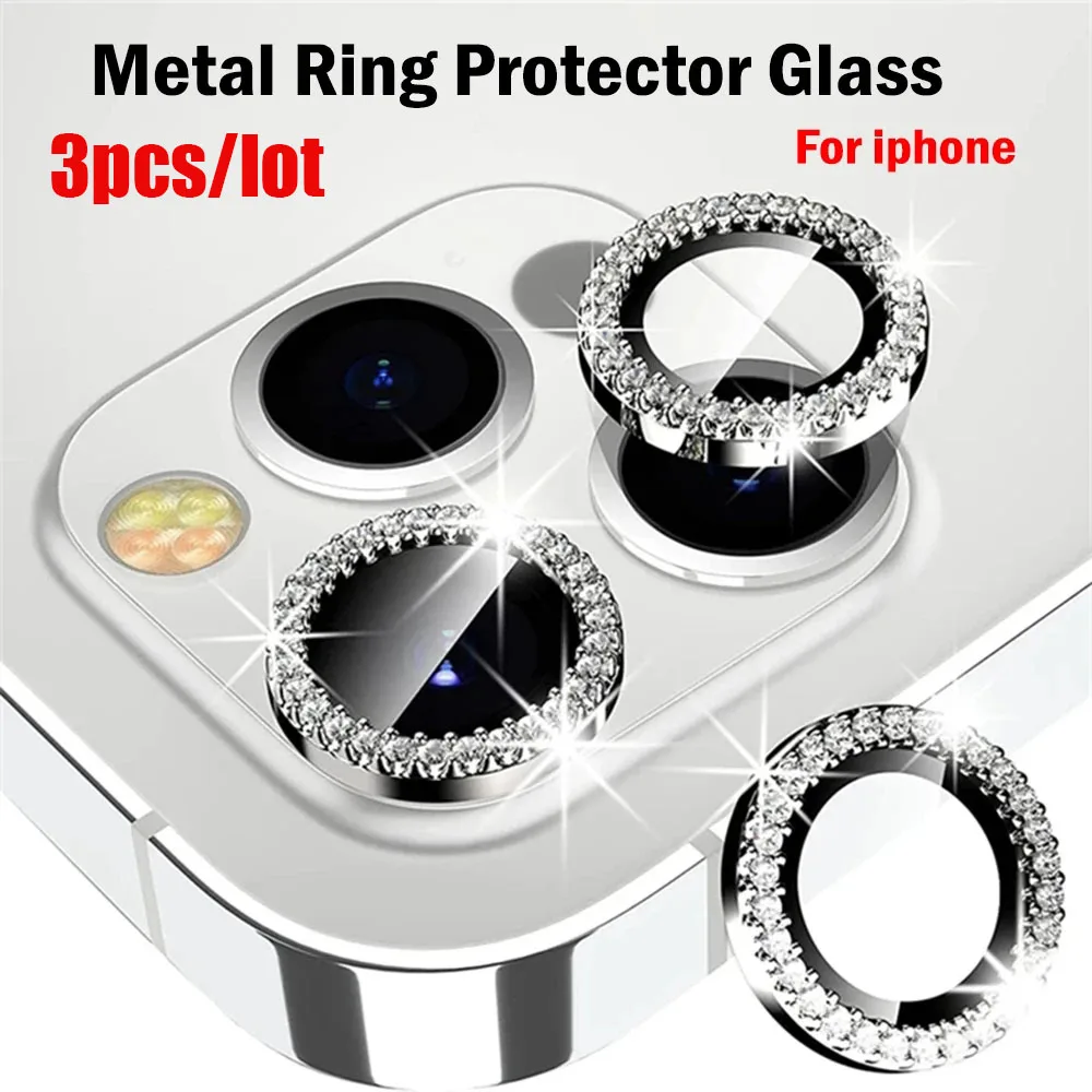 3PCS Camera Lens Protector Glass for iPhone 11 12 13 Pro Max Mini 15 ...
