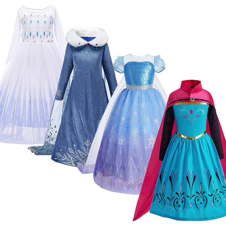 Children Snow Queen Clothing Little Girls Princess Detachable Cloak ...