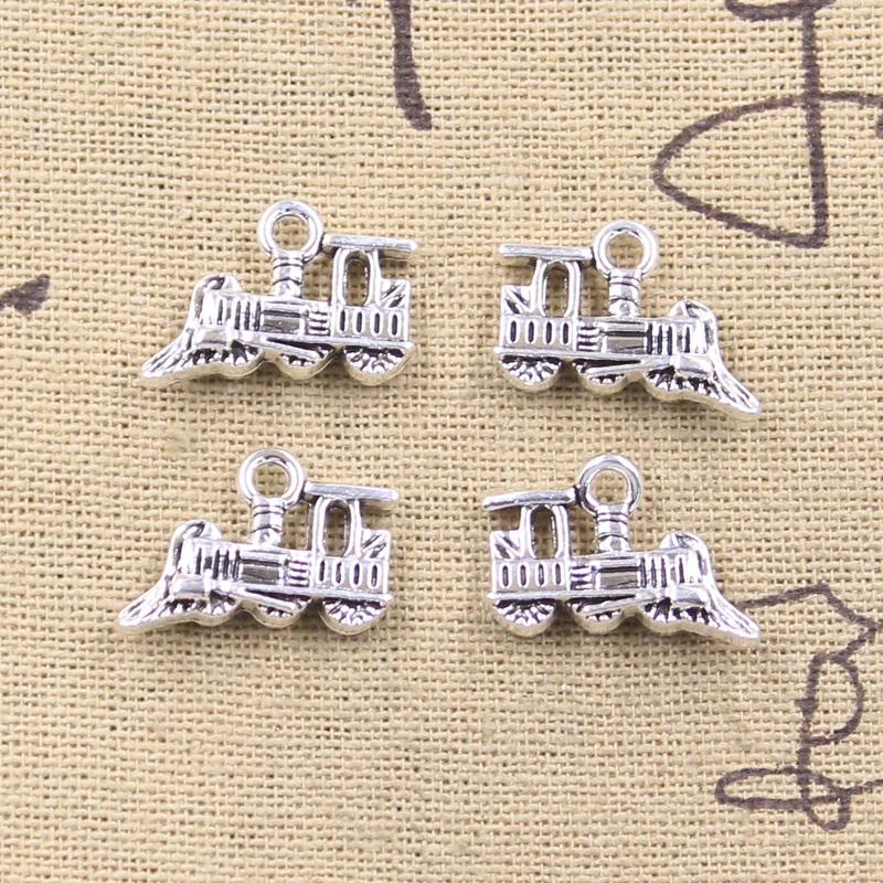 20pcs Charms Train Locomotive Railway Engine 14x18x5mm Tibetan Silver ...