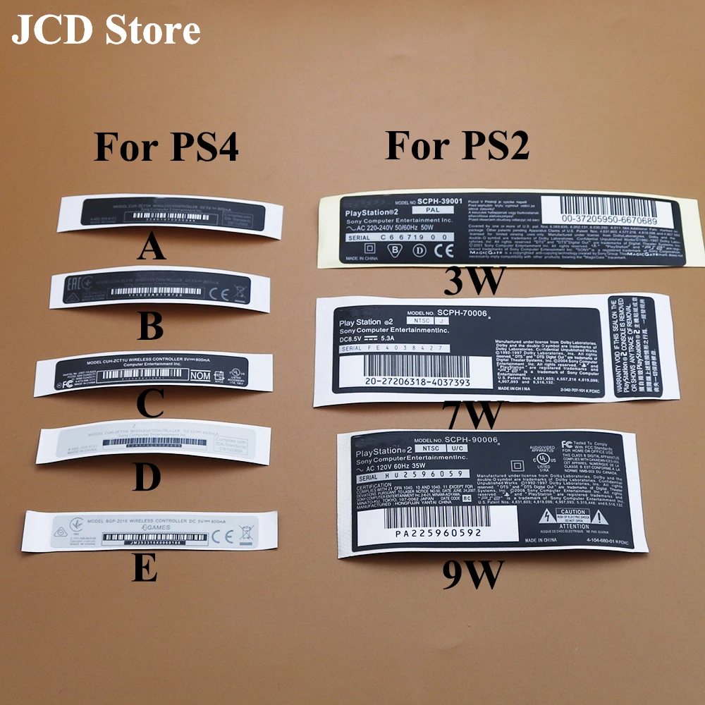 5PCS-For-PS4-PS2-3W-7W-9W-Host-Case-Handle-Sticker-Controller-Case ...