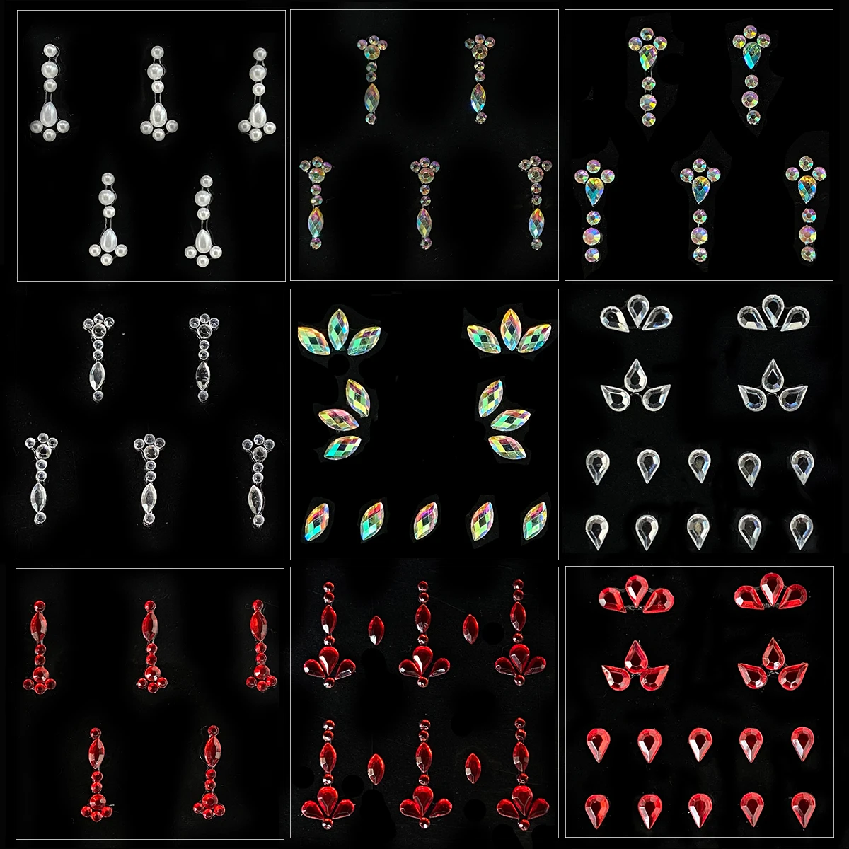 Face Jewels For Women Temporary Tattoos Eye Forehead Diamonds Gems ...