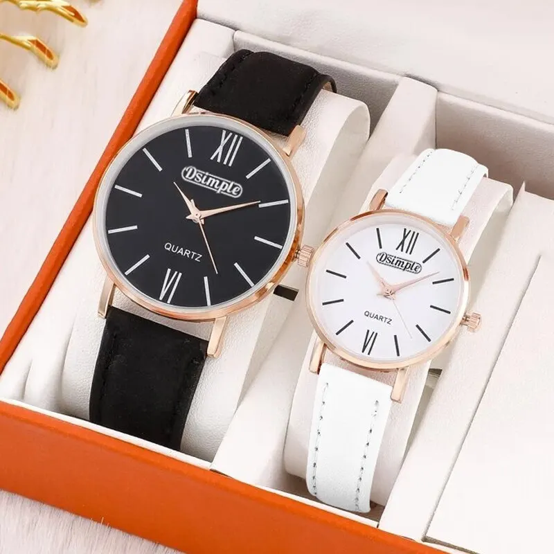 2PCS-Fashion-Couple-Set-Watches-Luxury-Men-Women-Business-Casual-Quartz ...