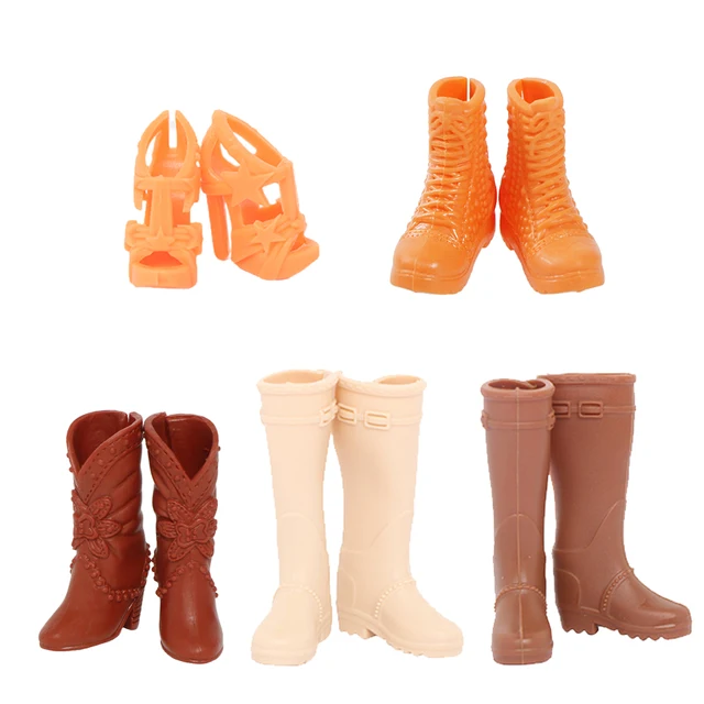Barbie Doll Boots Barbie Doll 50-Pair Doll Shoe Set Assorted Styles For