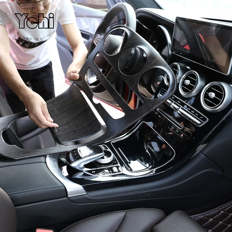Car-Central-Control-Gear-Shift-Panel-Covers-Frame-Interior-For-Mercedes ...