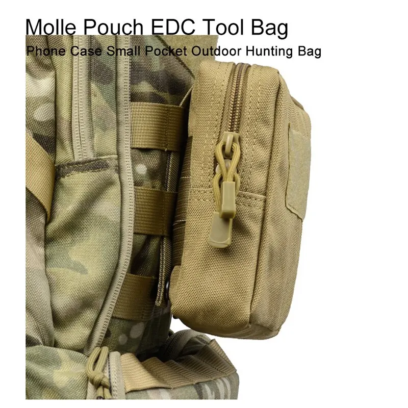 Molle Tactical Waist Belt Bag, EDC Tool Bag, Utility Militar, Phone ...