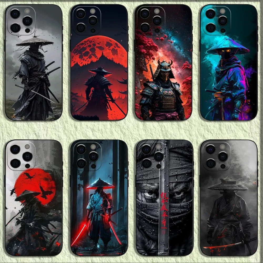 Japanese Bushido Samurai Phone Case For iPhone 16,15,14,13,12,11,Pro,X ...