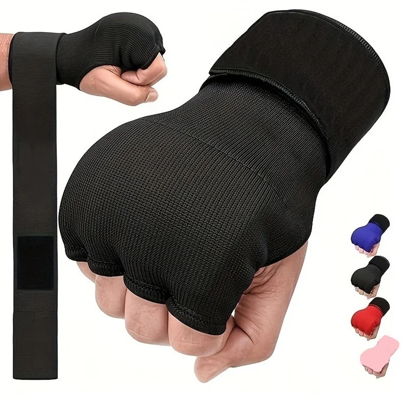 Hybrid MMA Gloves Half Finger, Boxing Muay Thai Training Punching Mitts ...