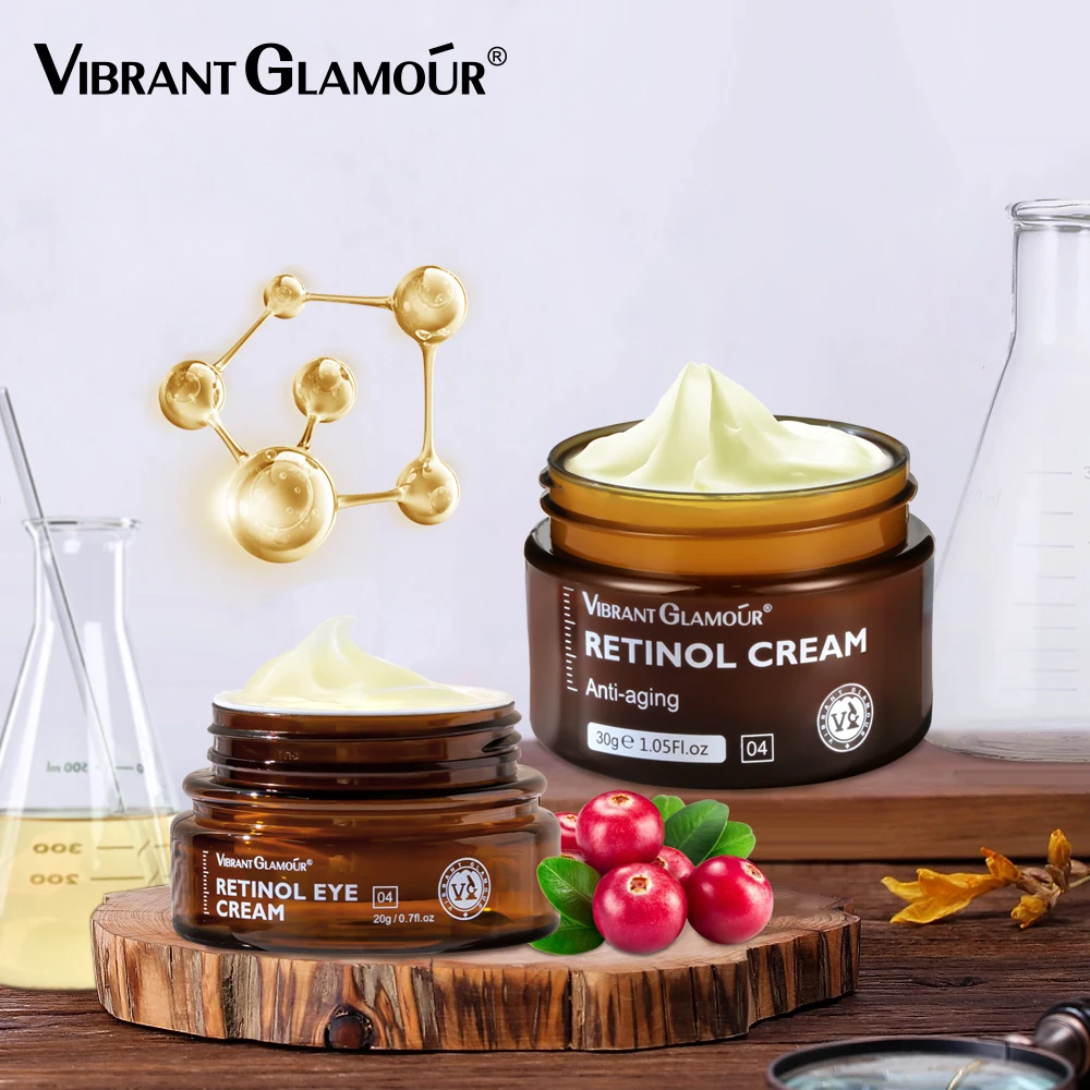 Vibrant Glamour Retinol Face Cream Eye Cream 2pcs/set Moisturizing Anti ...