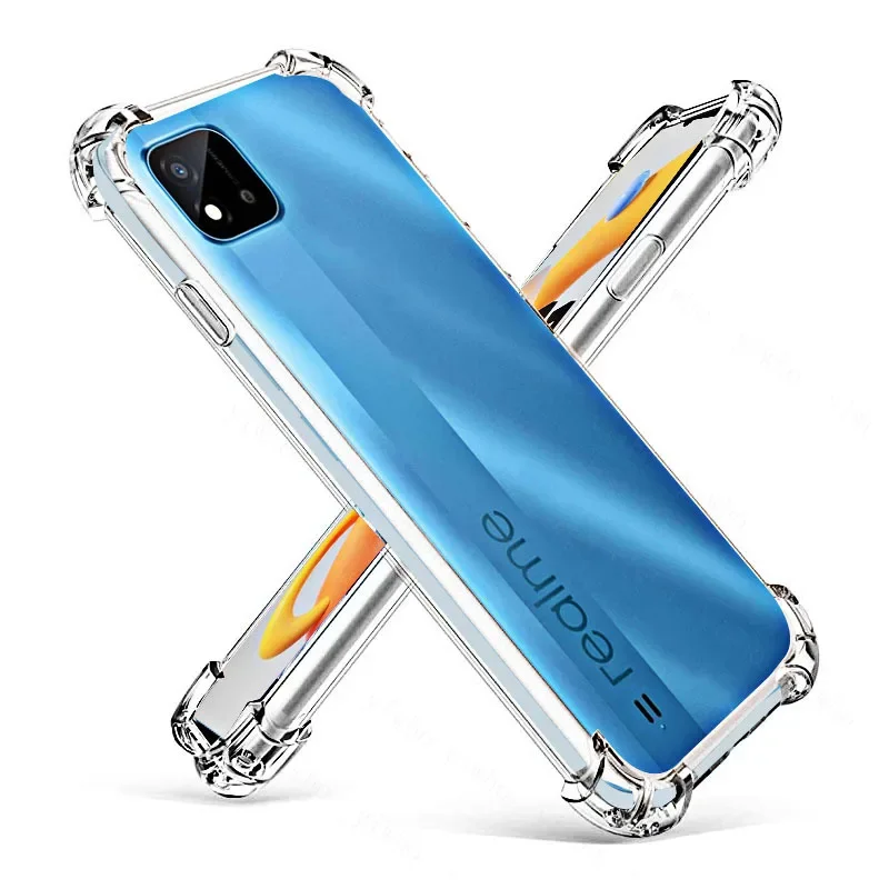 2021-C11-For-Oppo-Realme-C11-Shockproof-Clear-Transparent-Silicone-TPU ...