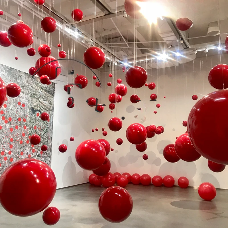 Metal-Red-Balls-304-Stainless-Steel-Round-Hollow-Decorative-Ball ...