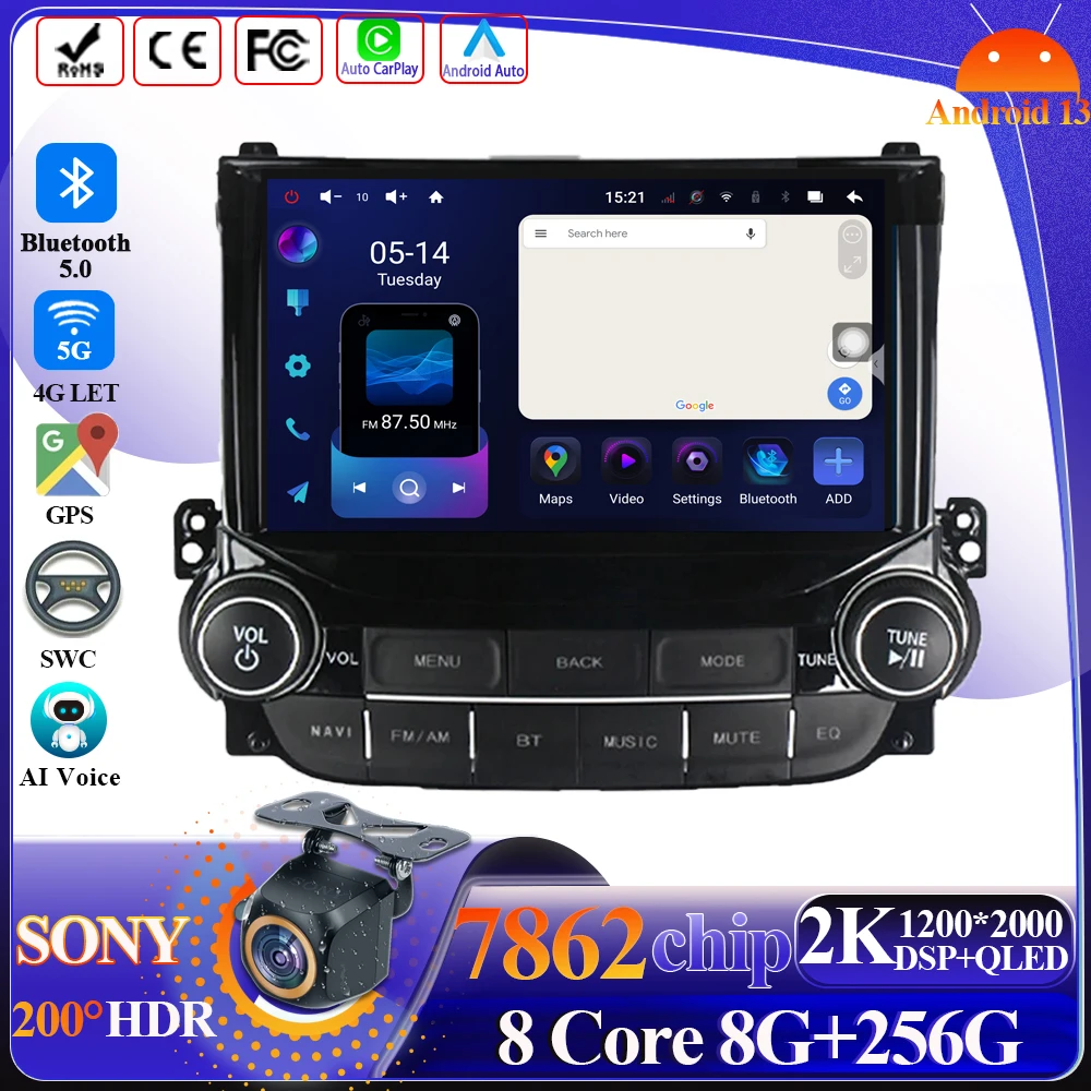 Carplay-Android-Car-Radio-For-Chevrolet-Malibu-XL-2012-2015-Intelligent ...