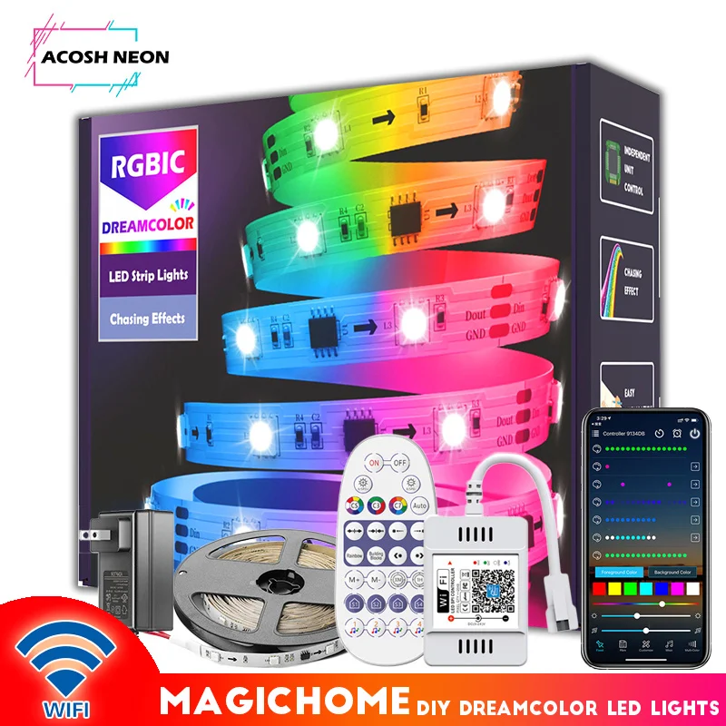 Wi-fi-65-6ft-ws2811-luzes-led-strip-led-magic-home-app-controle-endere ...