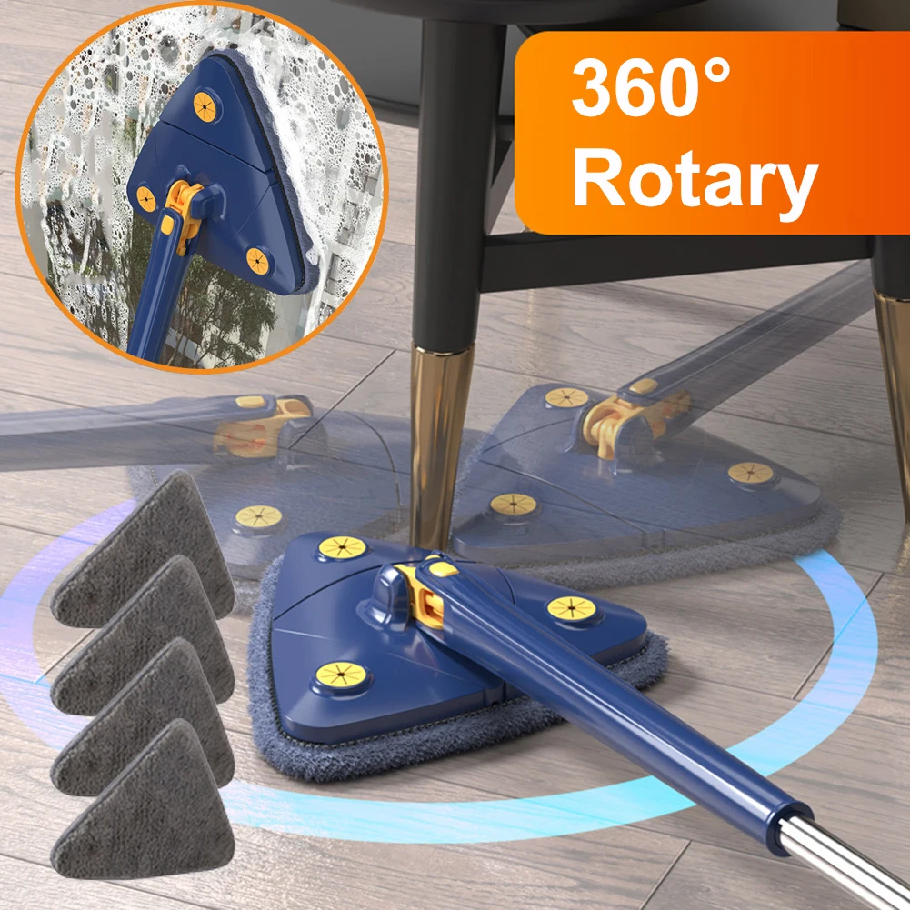 360-Degree-Cleaning-Triangular-Mop-for-Rotary-Telescopic-Floor-Glass ...