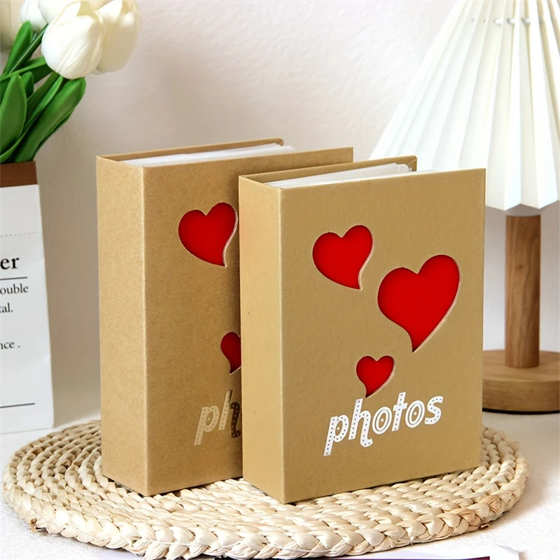 Kraft-Paper-Photo-Album-6inch-Large-Capacity-Love-Shaped-Pictures ...